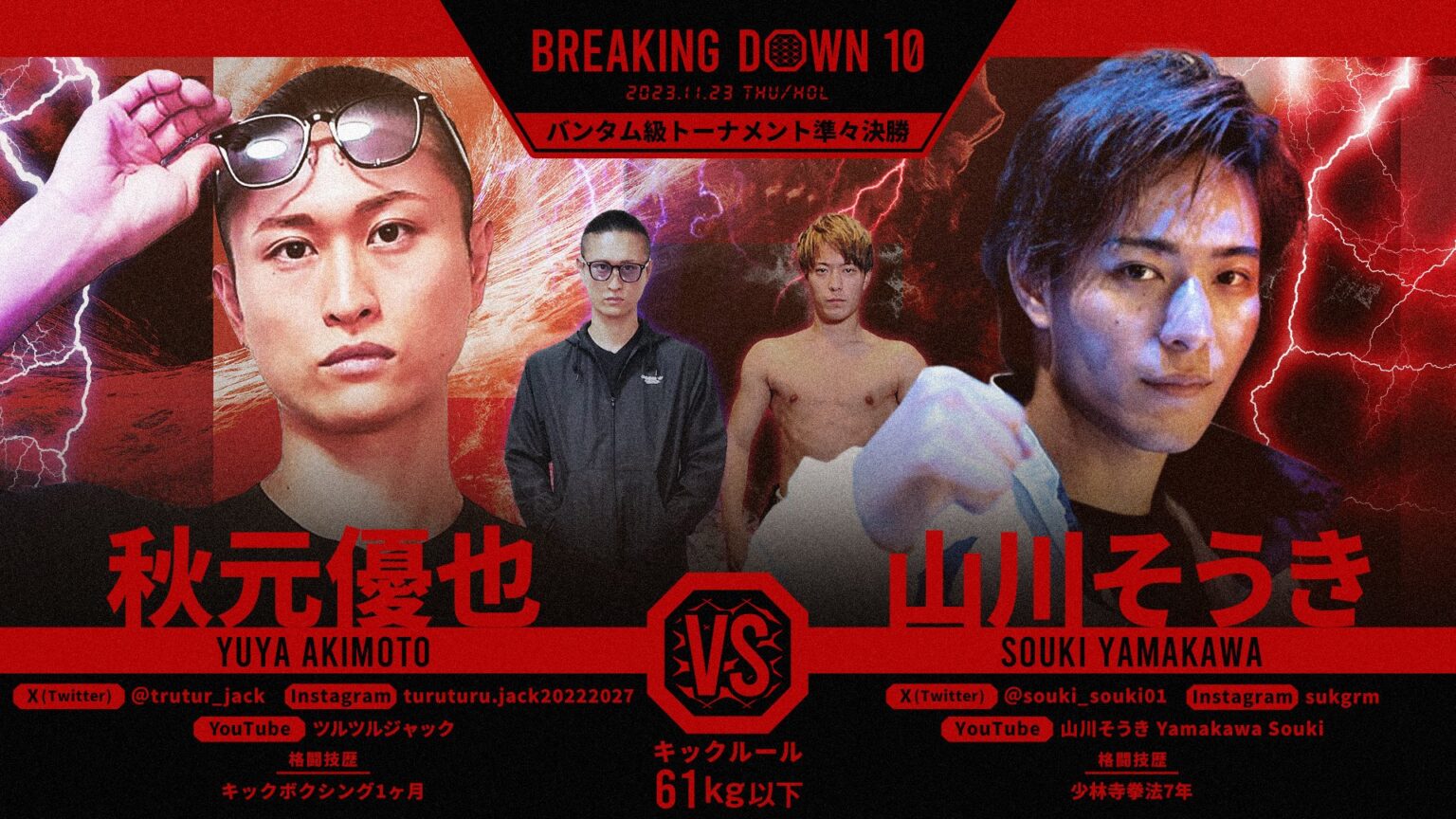 【ブレイキングダウン10】秋元優也vs山川そうきの勝敗予想、試合結果を公開